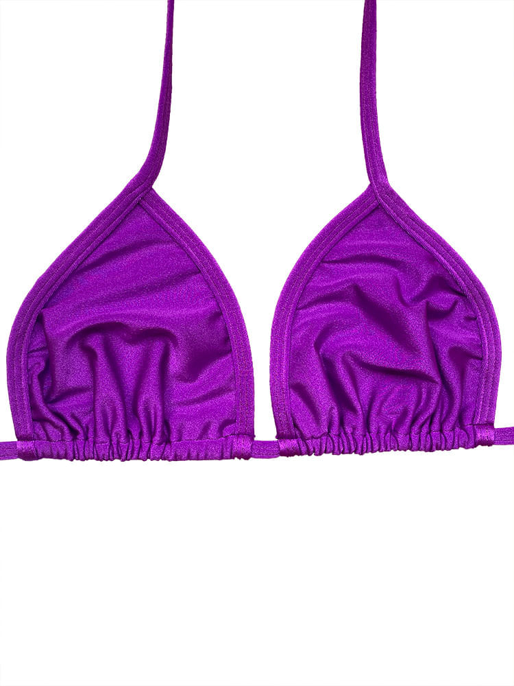 Top de biquíni Cortininha com abertura para bojo Basic afrodite - Solar Bikinis